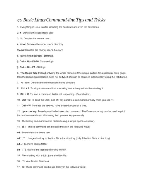 Lab 4 Linux Files Directories And Basic Commands Part 2pptx 