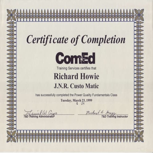 COMED Power Quality Certificate.PDF
