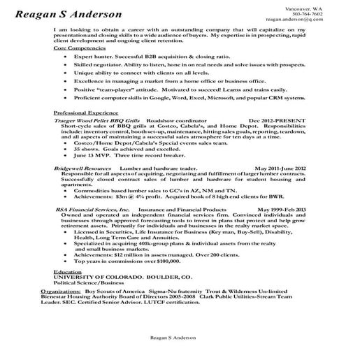 ReaganAndersonProfessionalResumeExpertHunterAUG15 JREdit | PDF