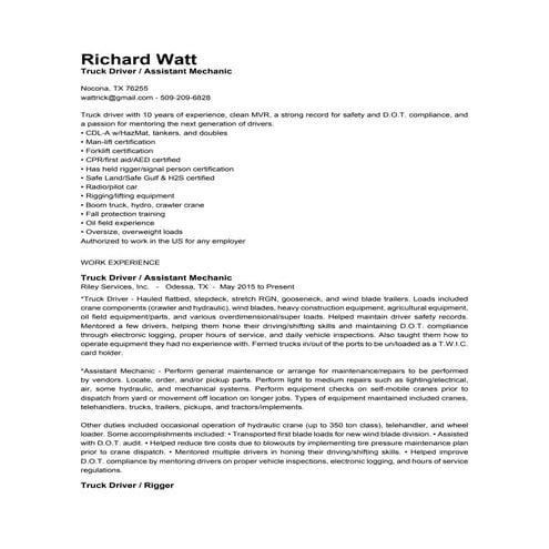 Richard-Watt(1) | PDF | Commercial Trucks | Auto Body Styles