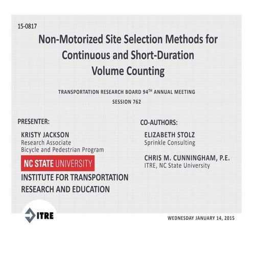 TRB-762_KJackson_SiteSelectionMethods-Notes | PDF