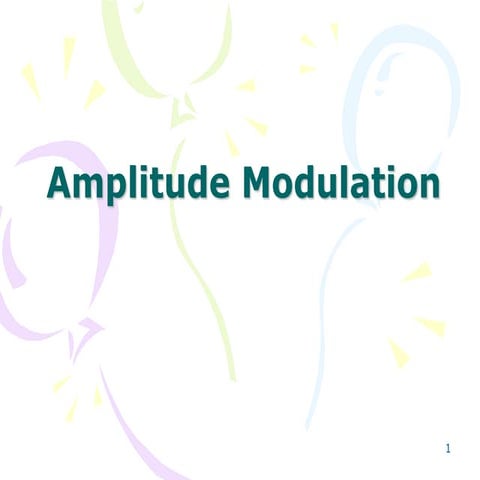 Understanding Amplitude Modulation : A Guide | PDF