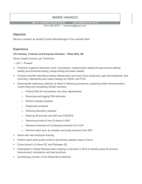 Marcy Resume 1 | PDF