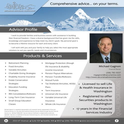 Advisor Profile - MG | PDF | Life Insurance | Insurance