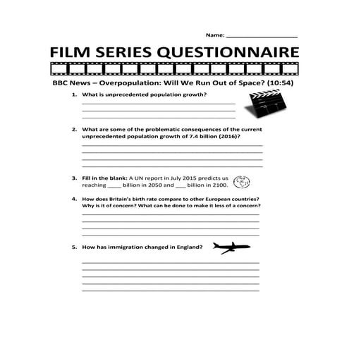 FILM SERIES QUESTIONNAIRE | PDF