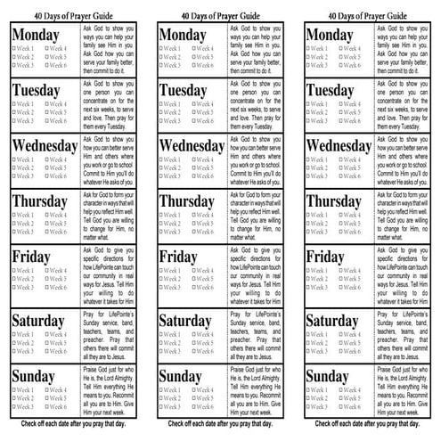 40 Days of Prayer Guide | PDF