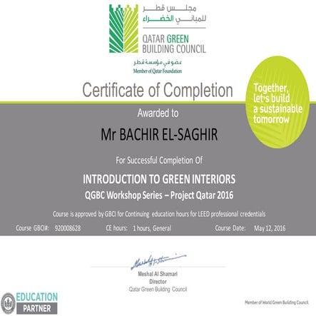 BACHIR EL SAGHIR-2016 PQ_certificate_03 | PPT