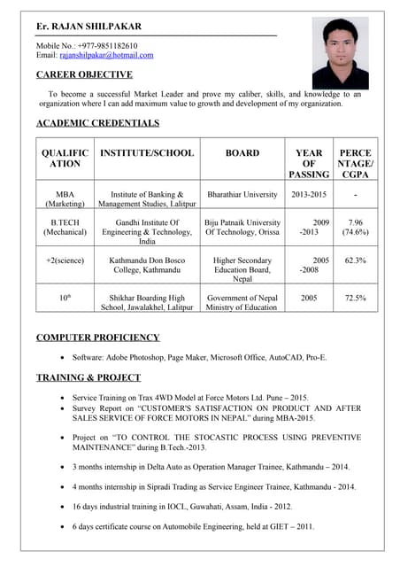 Dipak CV | PDF