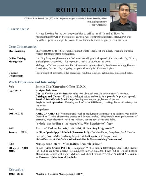 Omkar cv renewed 2016 JAN | PDF