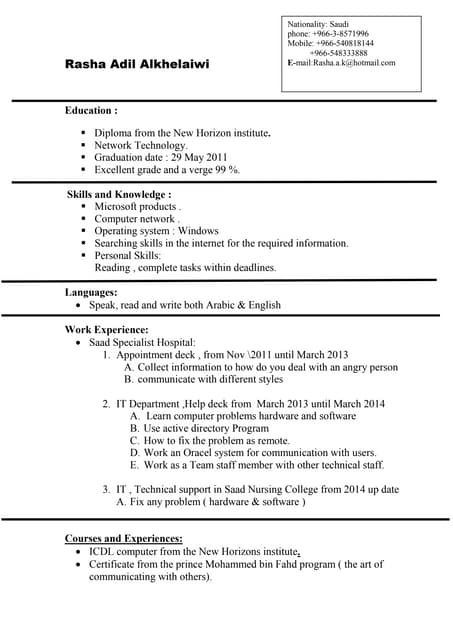 Huda's Resume 2016 (Master) | PDF