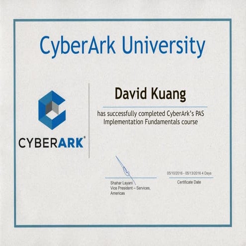 CyberArk Certificate11 | PPT