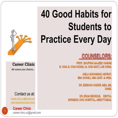 40 good habits for students to practice every day | PPT