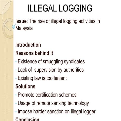40_illegal logging | PPT
