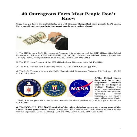 40 Outrageous Facts Most People Don't Know | PDF
