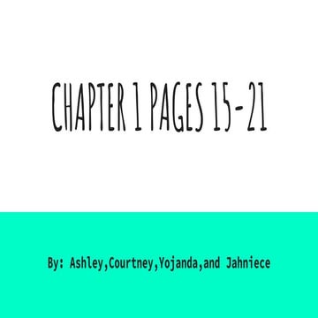 Chapter 1 pages 15 21 | PPTX