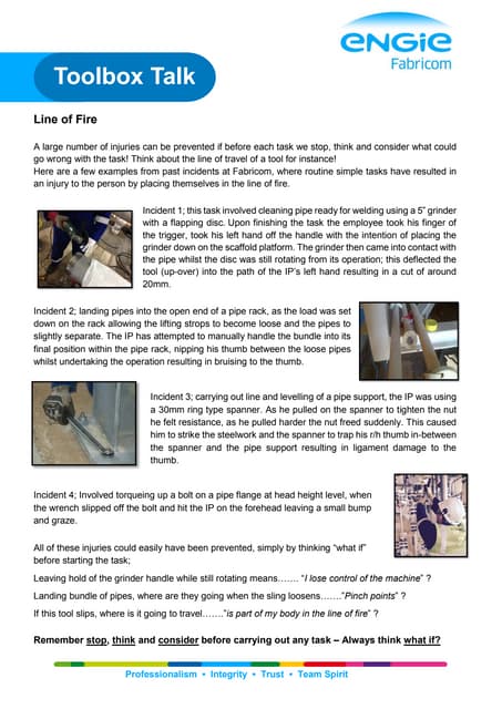 TOOLBOX TALK | lifting & rigging operations | PDF