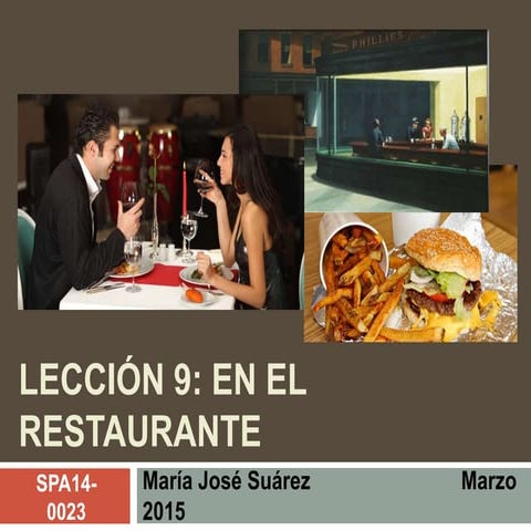41 el restaurante | PPTX
