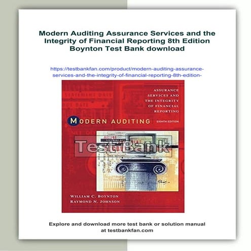 Modern Auditing Assurance Services and the Integrity of Financial ...