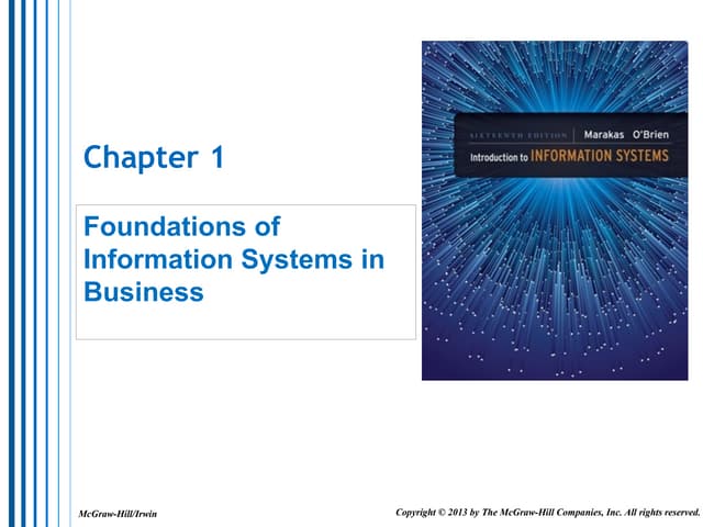 Chapter 1 introduction to information system | PPT