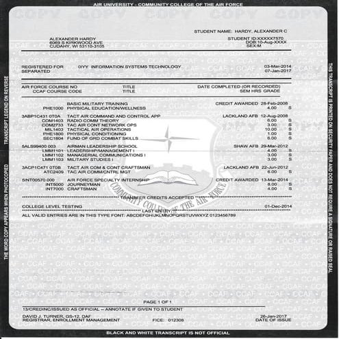 Official Transcript | PDF