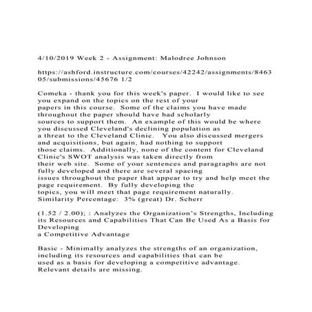 4102019 Week 2 - Assignment Malodree Johnsonhttpsash.docx | Desktop ...