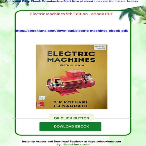 Basic Electrical and Electronics Engineering 1st Edition D. P. Kothari | PDF