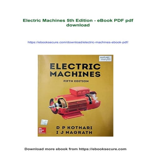 Electric Machines 5th Edition - eBook PDF | PDF