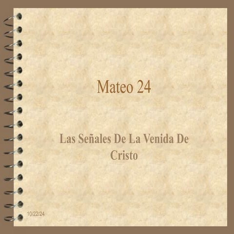 sermón de mateo 24 en ppt señales de los tiempos | PPT