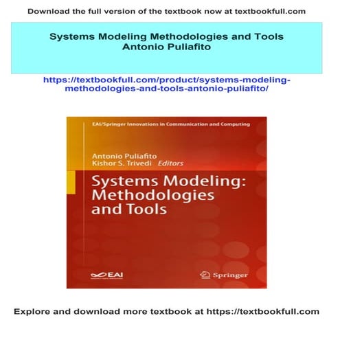 Systems Modeling Methodologies and Tools Antonio Puliafito all chapter ...
