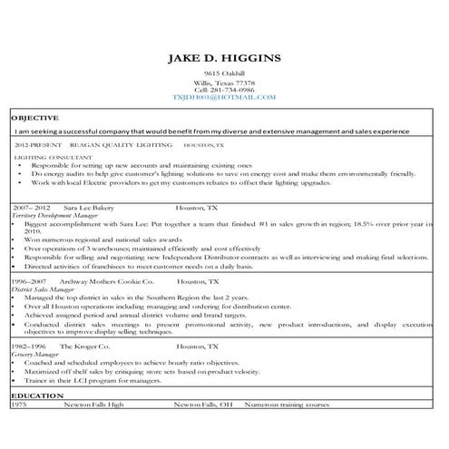 Jake resume word | DOCX