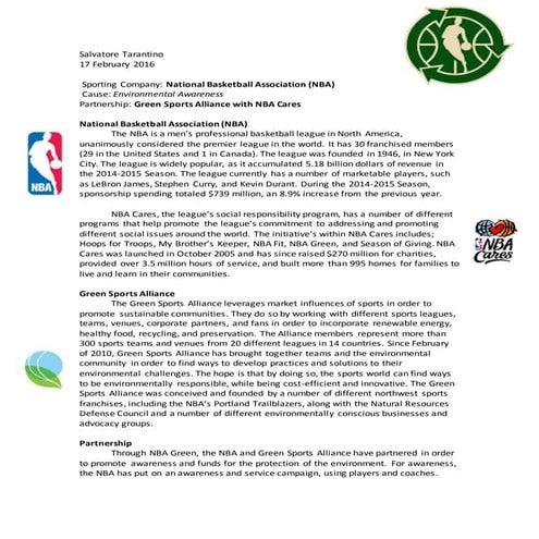NBA LEAGUE TO LEAGUE PRESENTATION NEHAN PABANI | PDF