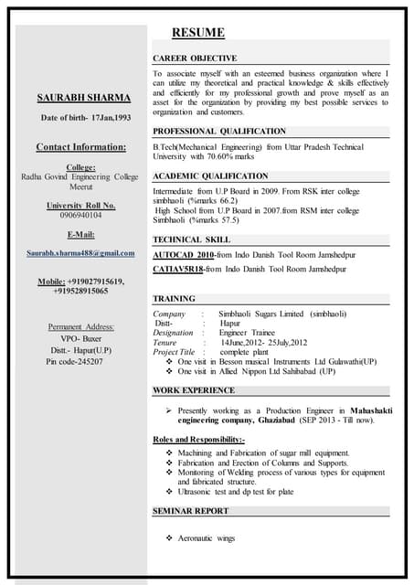 Sivasankar Resume | PDF