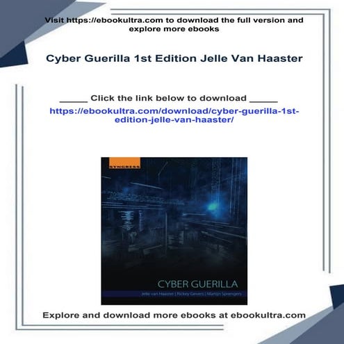Cyber Guerilla 1st Edition Jelle Van Haaster | PDF