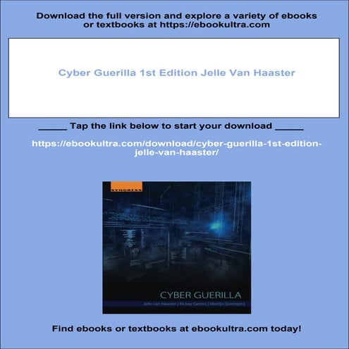 Cyber Guerilla 1st Edition Jelle Van Haaster | PDF