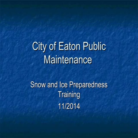 2014 Snow Training | PPT