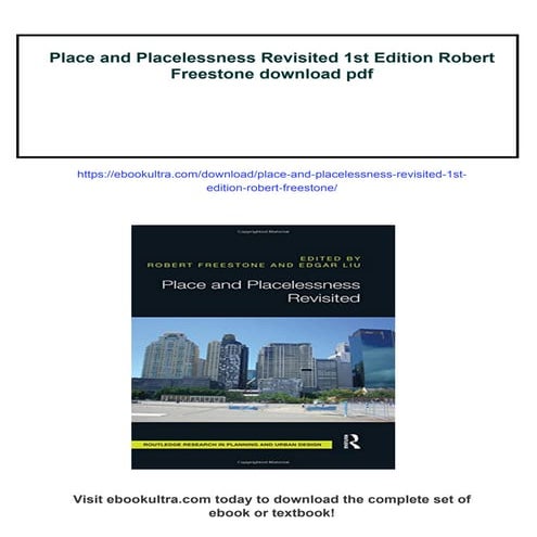Place and Placelessness Revisited 1st Edition Robert Freestone | PDF