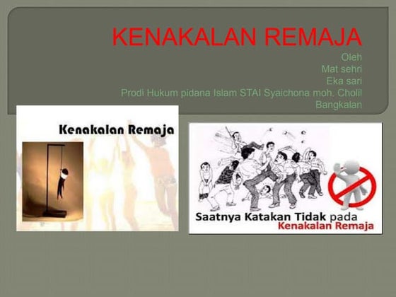 Presentasi Kenakalan Remaja | PPTX