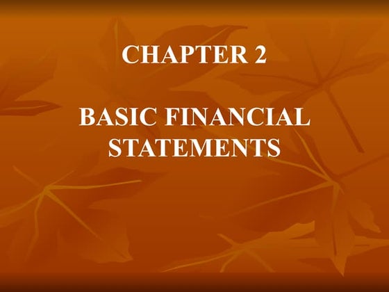 Basic Financial Statements | PPT