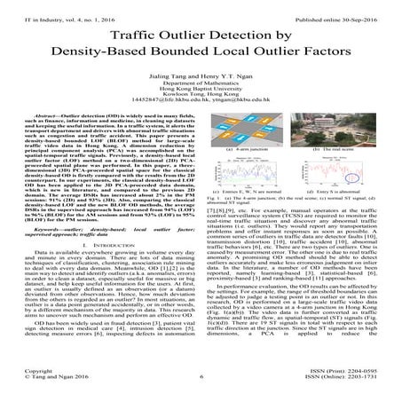 Traffic Outlier Detection By Density Based Bounded Local Outlier