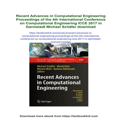 Recent Advances in Computational Engineering Proceedings of the 4th International Conference on ...