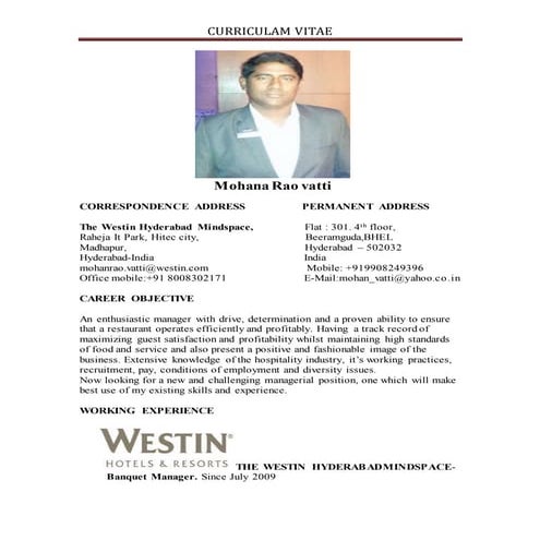 mohan CV | DOCX