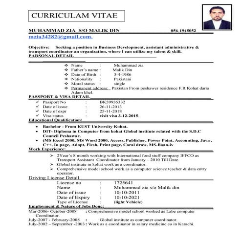 muhammad zia cv. | DOC