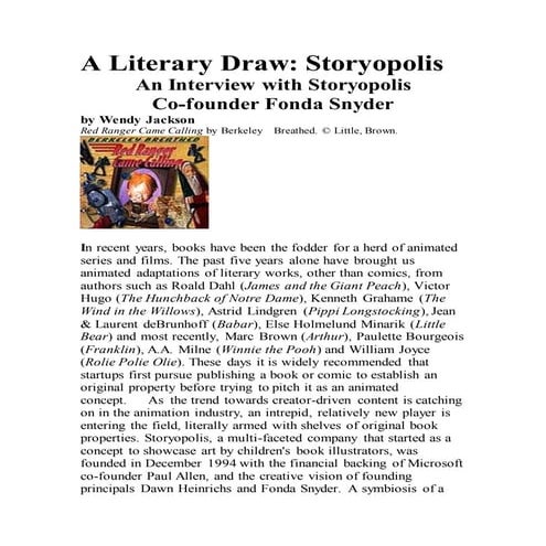 A Literary Draw | DOCX