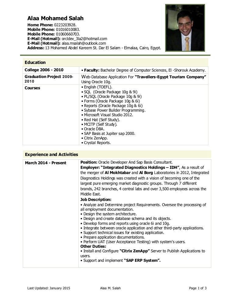 Alaa M. Salah CV