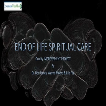 END OF LIFE SPIRITUAL CARE PROJECT | PPTX