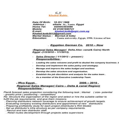 khaled rabei c.v | PDF