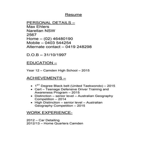 Max's resume updated - Linkedin | PDF