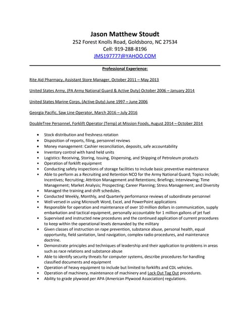 Howey Resume | DOC | Business | Business and Finance