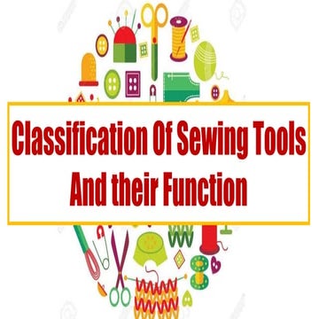 sewing tools and equipment's required for drafting | PPTX