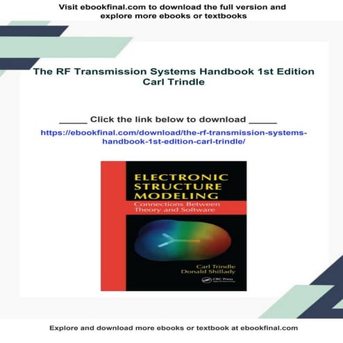 The RF Transmission Systems Handbook 1st Edition Carl Trindle | PDF